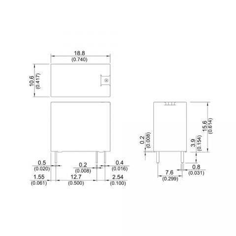307 Miniature 12A PCB Relay
